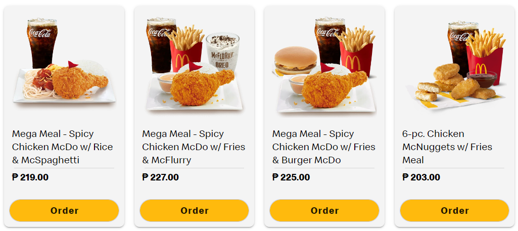 McDo Chicken Menu Prices in Philippines 2024